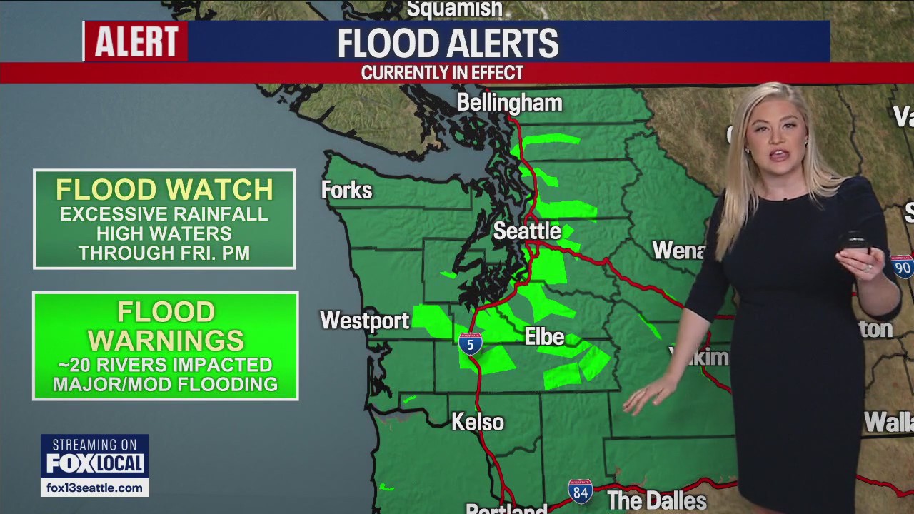 Seattle weather: Flood watch in effect across western WA | FOX 13 Seattle