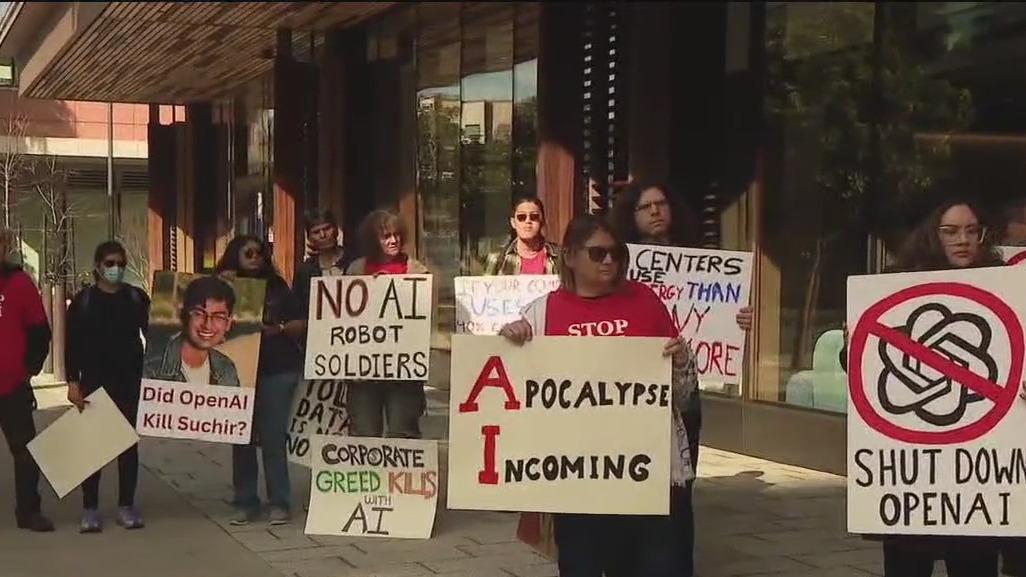 Protest to ban artificial general intelligence | KTVU FOX 2