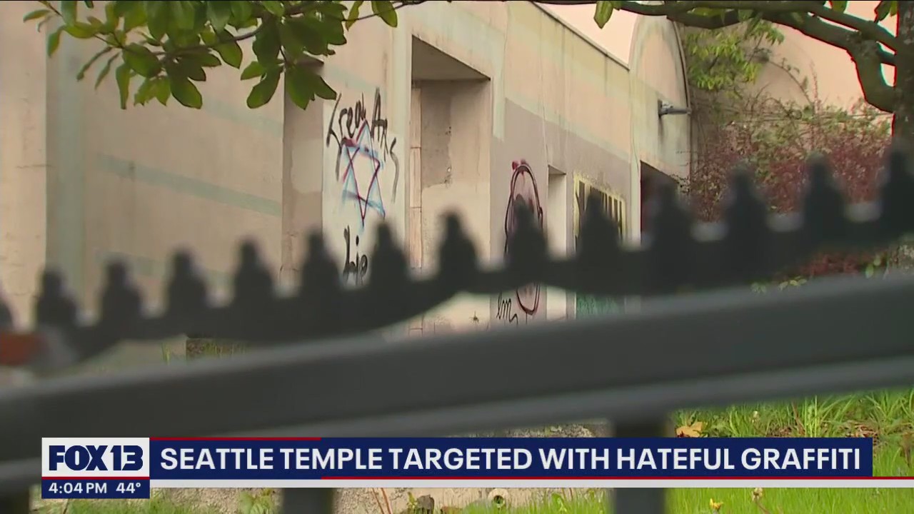 Seattle synagogue hit with anti-Semetic graffiti | FOX 13 Seattle