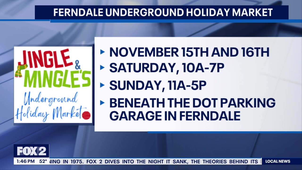 Ferndale Underground Holiday Market happening November 15th & 16th ...
