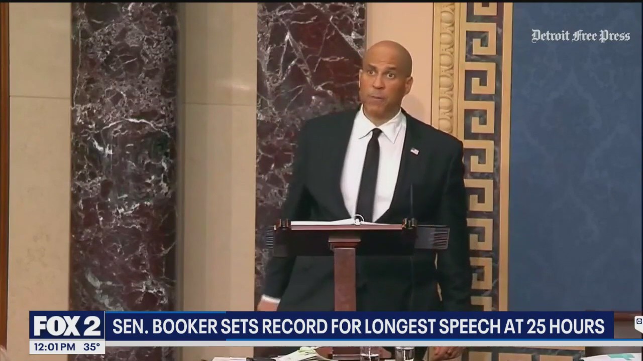 25 hours: Sen. Booker sets record for longest speech | FOX 2 Detroit