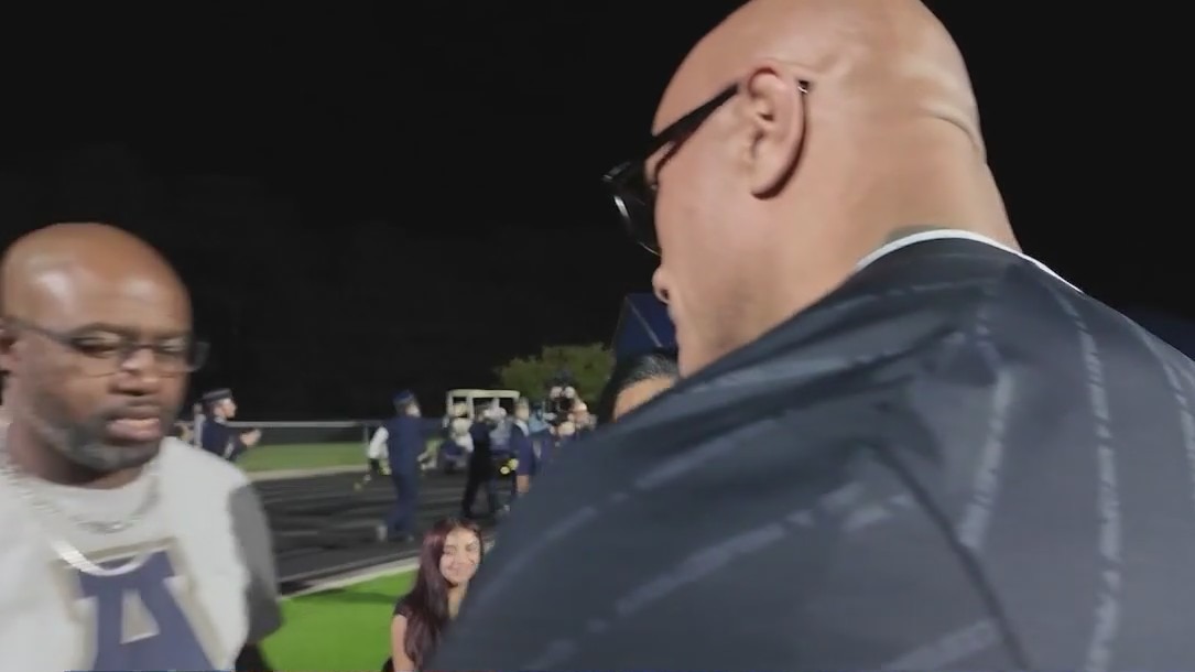 The Rock attends first Apalachee High home game | FOX 5 Atlanta