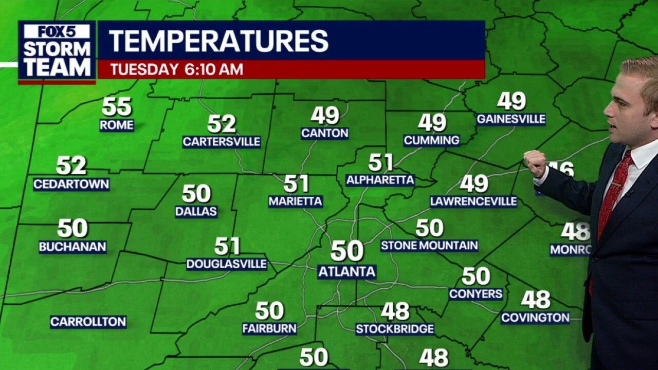 Tuesday morning weather forecast | FOX 5 Atlanta