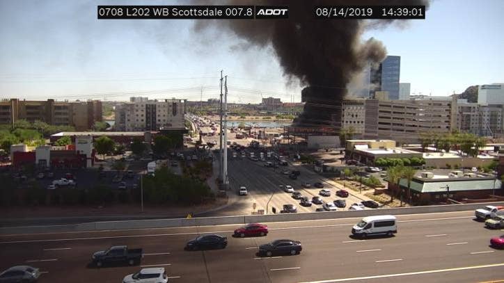 Crews respond to construction site fire in Tempe | FOX 10 Phoenix