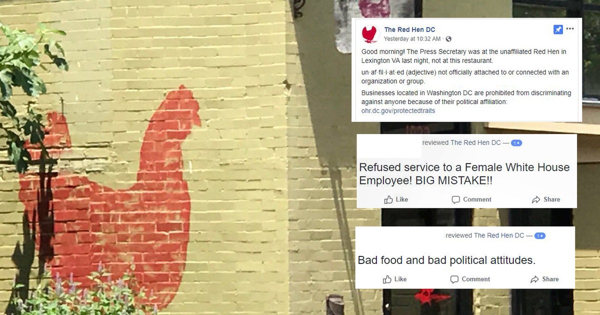 DC's The Red Hen caught in uproar after Sarah Sanders ousted from Va ...
