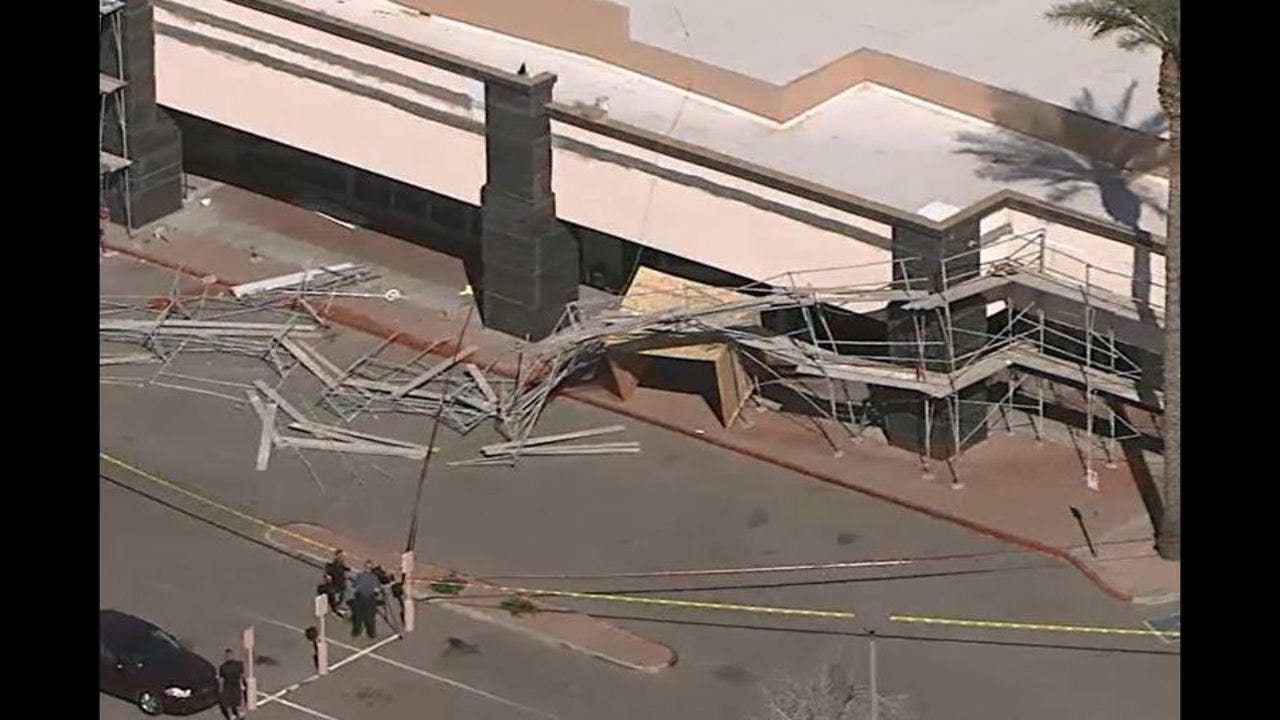 Scaffolding collapse sends two to the hospital