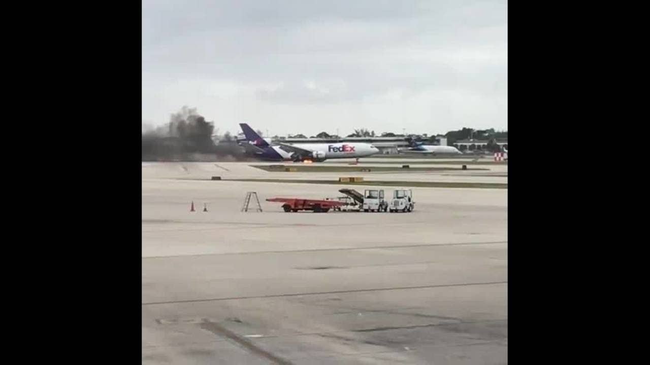 FedEx plane catches fire in Ft. Lauderdale | FOX 10 Phoenix