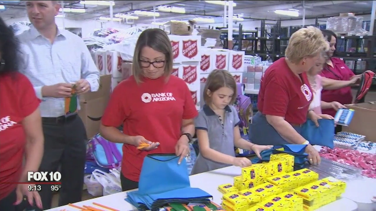 Salvation Army holds annual back-to-school backpack drive | FOX 10 Phoenix