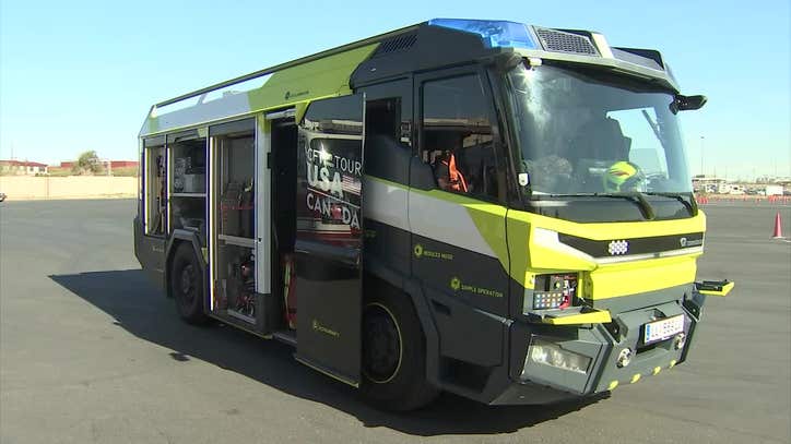 All-electric fire truck shown to Valley firefighters | FOX 10 Phoenix