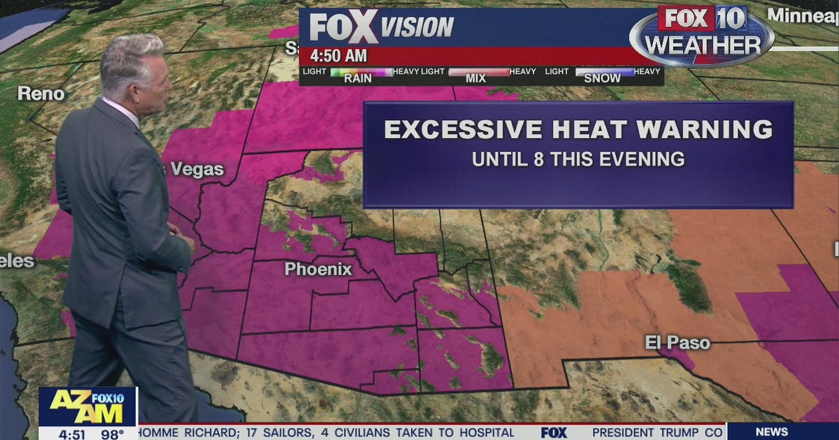Excessive Heat Warning in effect for 13 Arizona counties through July ...