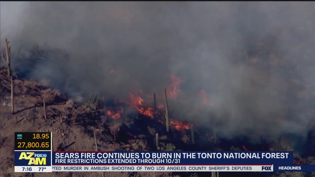 Sears Fire continues to burn in Tonto National Forest