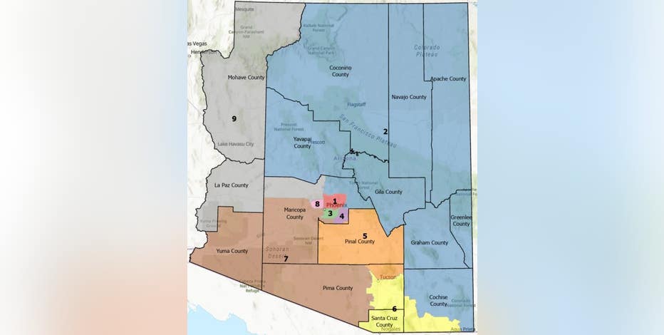 Arizona Voting Districts Map Arizona Redistricting Committee Approves