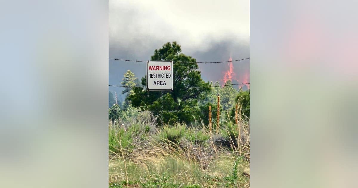 Bravo Fire burns in Coconino County on Camp Navajo, a military training ...