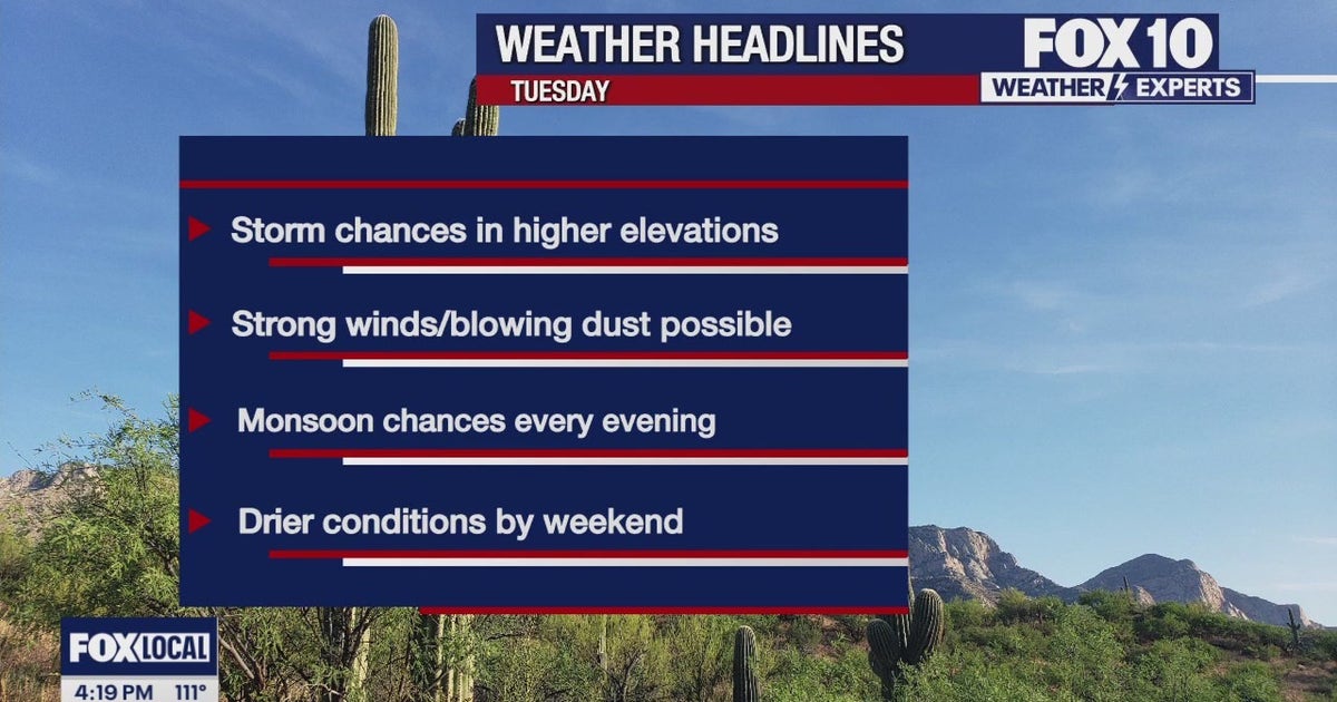 Arizona weather forecast: Warm temps, chance for storms in Phoenix ...