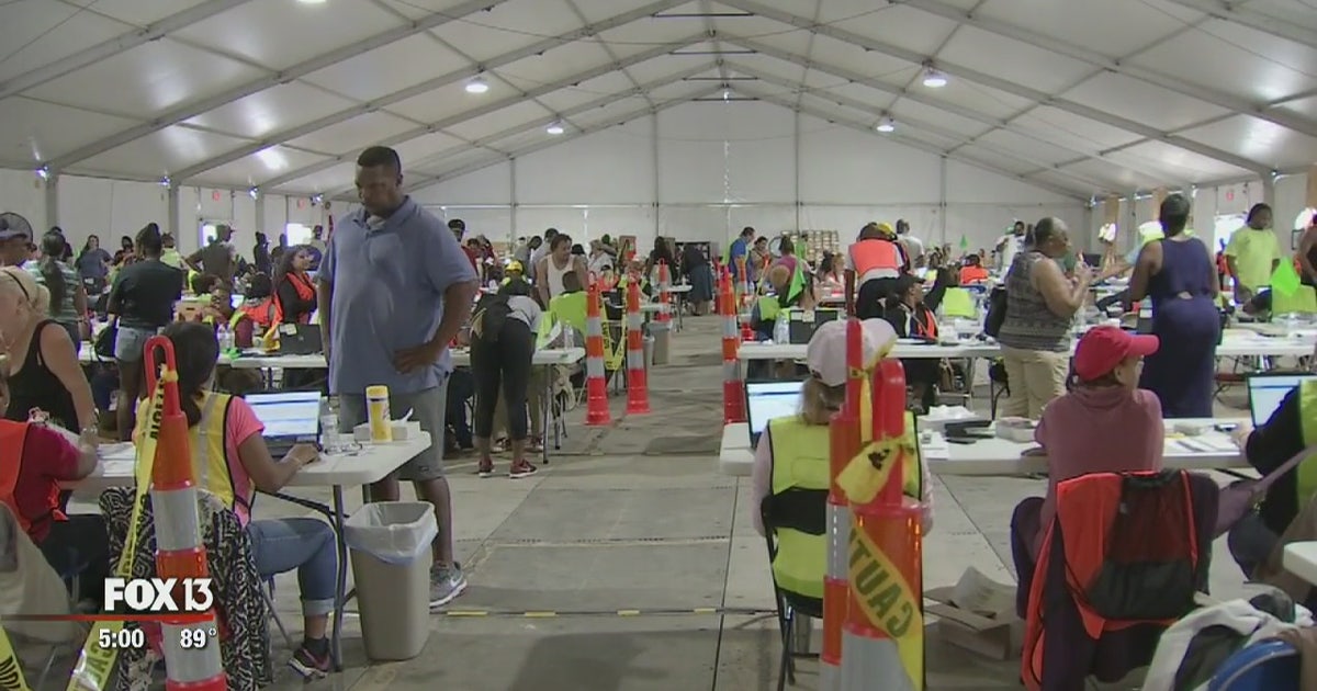 Long lines for hurricane assistance | FOX 13 Tampa Bay
