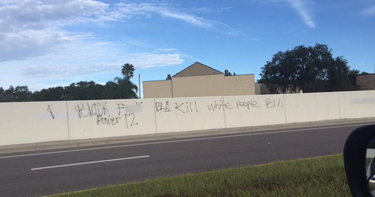 Graffiti in Brandon saying 'Kill white people' removed | FOX 13 Tampa Bay