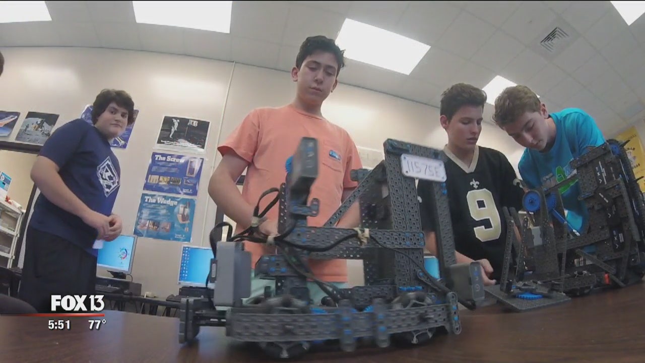 Coleman 8th-graders head to robotics world championship | FOX 13 Tampa Bay