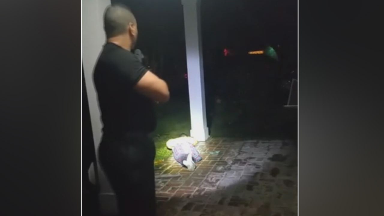 Man Confronts Suspected Burglar Holds Him At Gunpoint