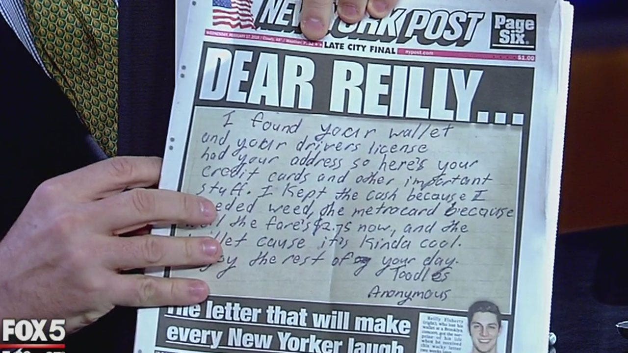 Man returned some items from lost wallet, letter | FOX 13 Tampa Bay