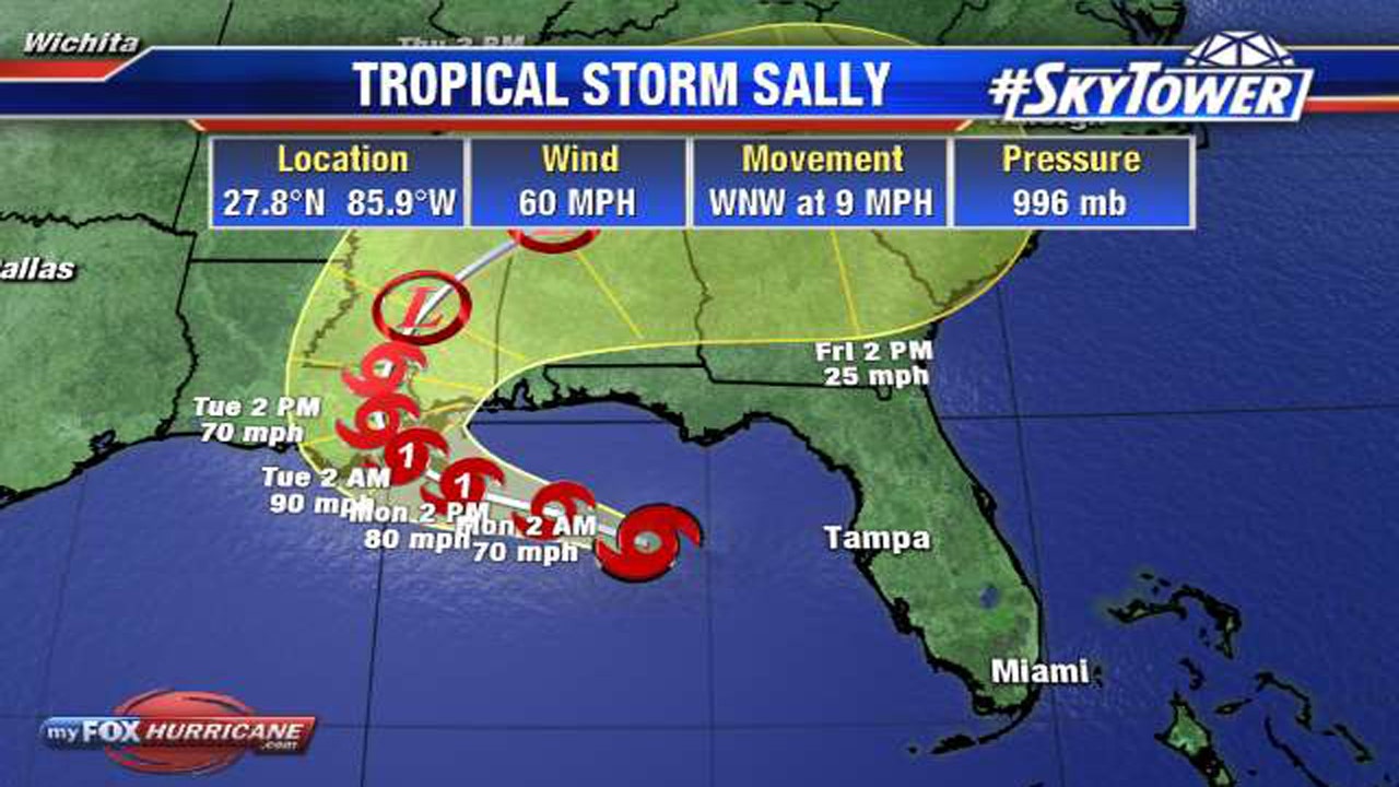 Tropical Storm Sally to become hurricane, threaten Gulf Coast | FOX 13 ...