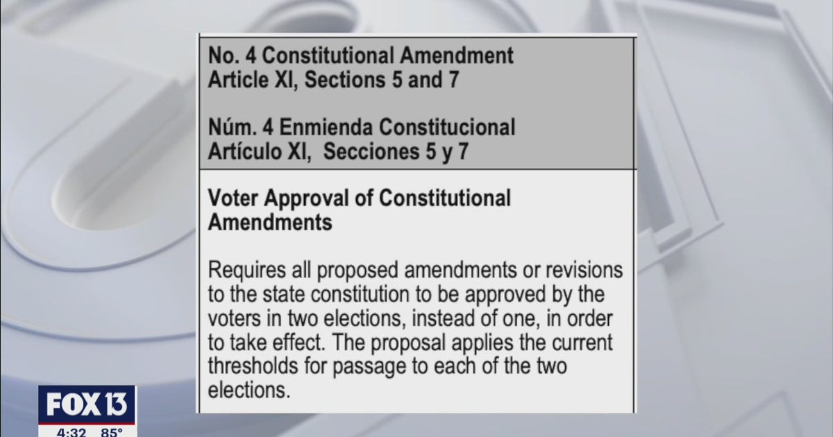 Florida Amendment 4 explained: Amendment ratification changes | FOX 13 ...