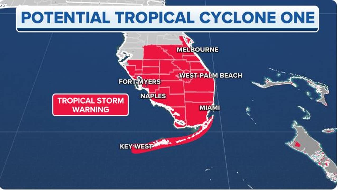 Tropical Storm Warnings issued in Central, South Florida as heavy rain ...