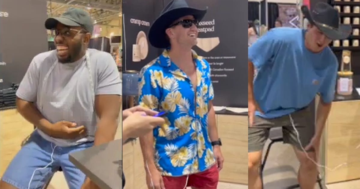 Watch as men experience period pain with a menstrual cramp simulator ...