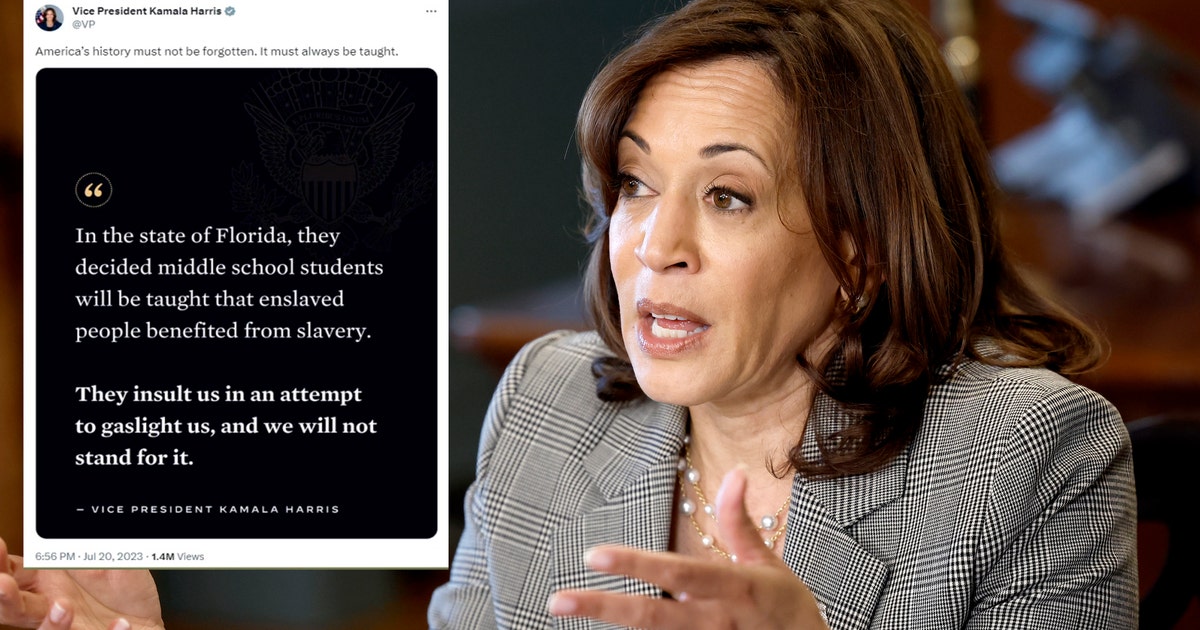 V.P. Harris to speak out against Florida’s Black history curriculum ...