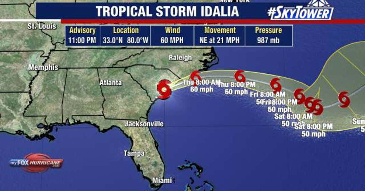 Idalia downgraded to tropical storm over Georgia after making Florida ...