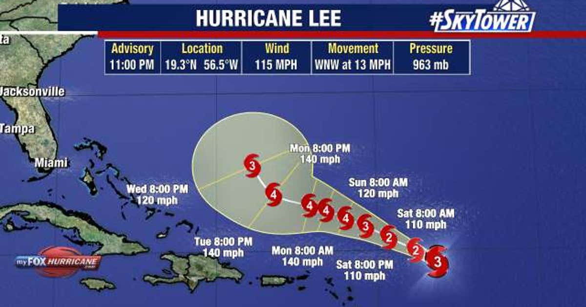 Hurricane Lee downgrades to Category 3 storm, Tropical Storm Margot ...