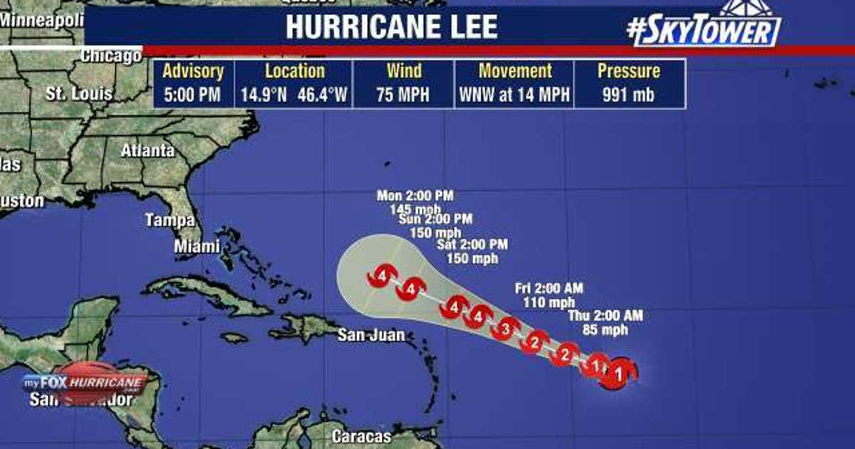 Lee strengthens into hurricane, expected to become 'extremely dangerous ...