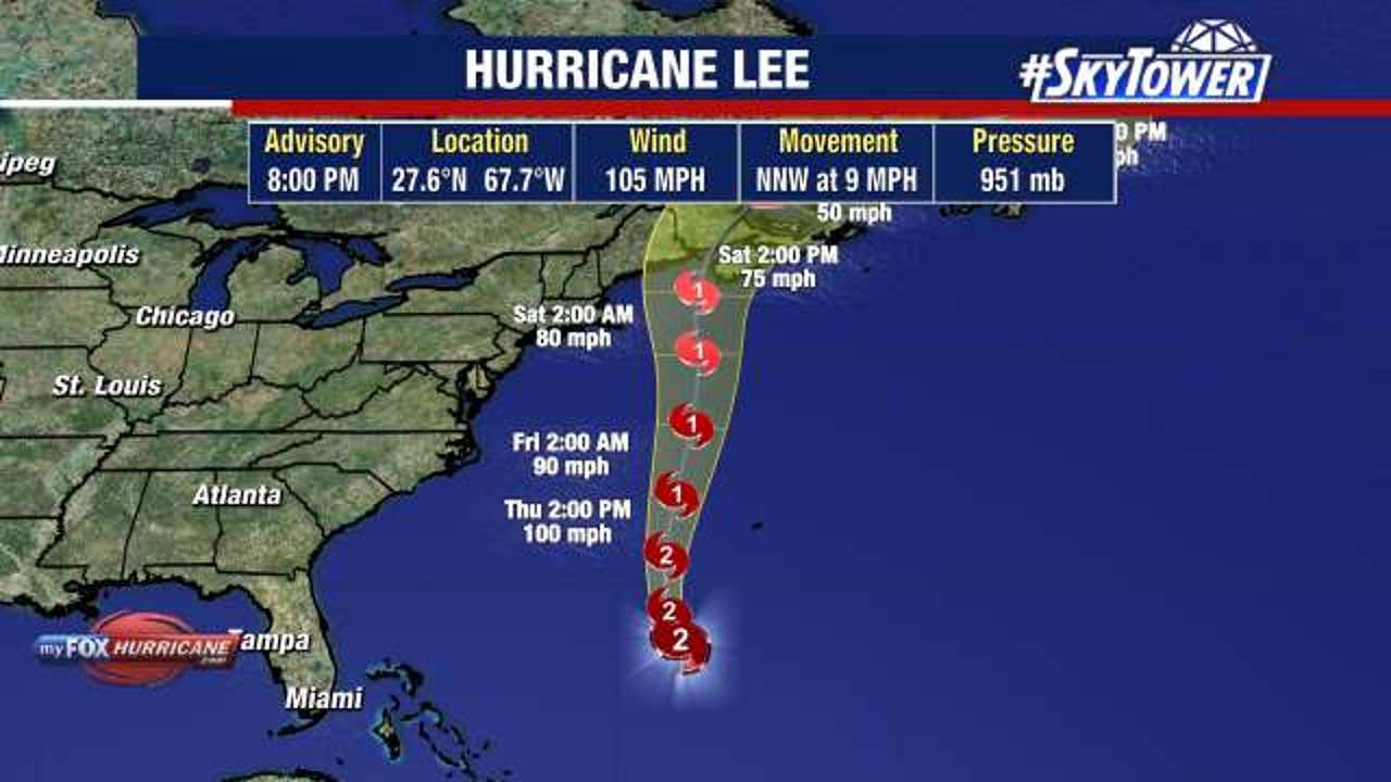 Hurricane Lee to weaken, expand as it sets sights on Canada | FOX 13 ...
