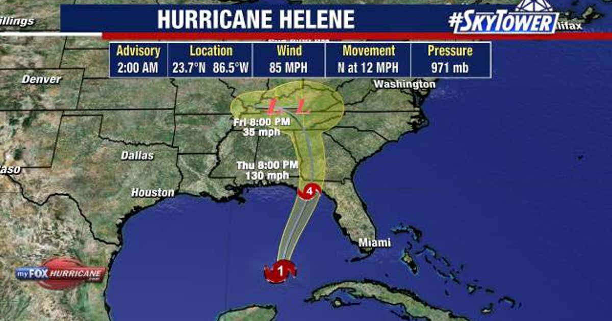 Hurricane Helene expected to reach Cat. 4 strength ahead of Florida ...