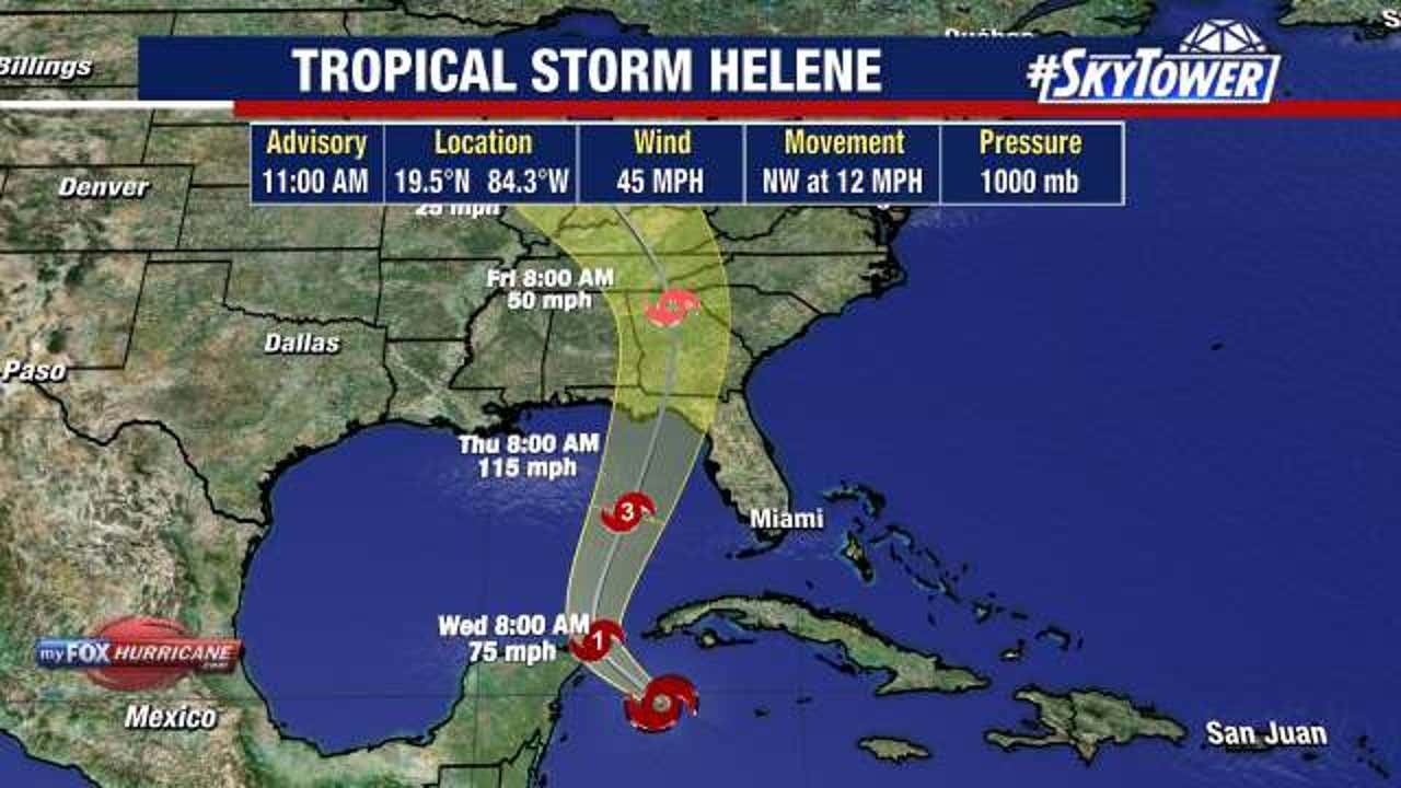 Timeline: Will Tropical Storm Helene strengthen and hit Florida? | FOX ... Timeline: Will Tropical Storm Helene strengthen and hit Florida? | FOX ...