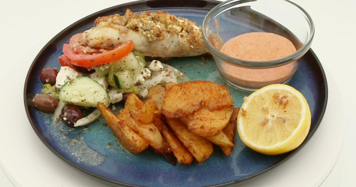 Recipes: Feta-Crusted Grouper, Patatas Bravas, Greek Salad | FOX 13 ...