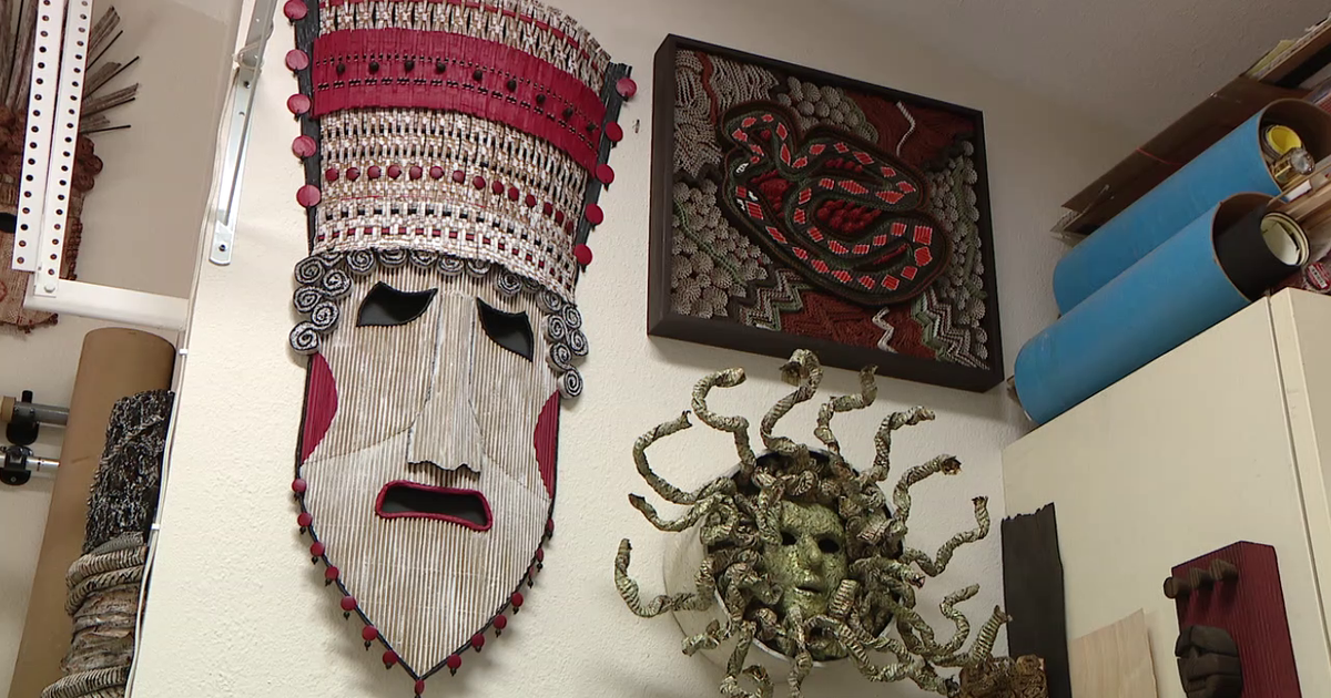 Woman creates art from old cardboard material | FOX 13 Tampa Bay