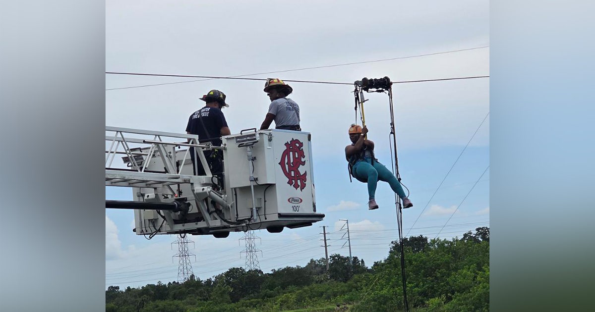 Woman stuck on zip line over water rescued: CFR | FOX 13 Tampa Bay
