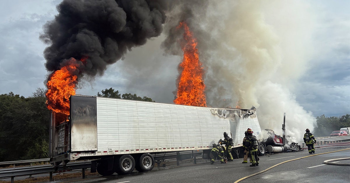 Semi-truck catches fire on I-75 in Hernando County; injuries reported ...