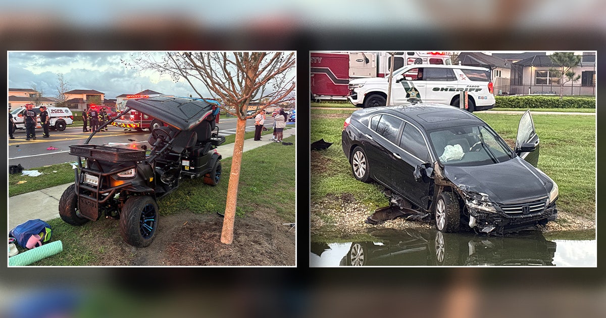 8 people ejected, seriously injured after golf cart hit by vehicle in ...