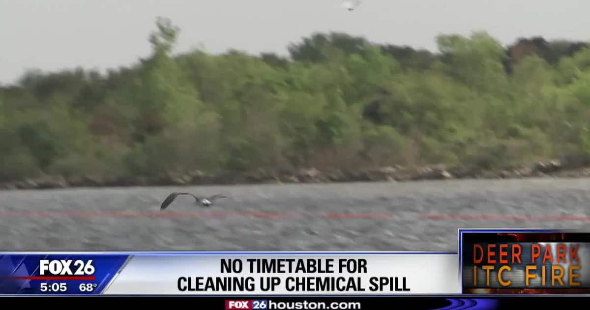 No timetable for cleaning up chemical spill from ITC fire | FOX 26 Houston