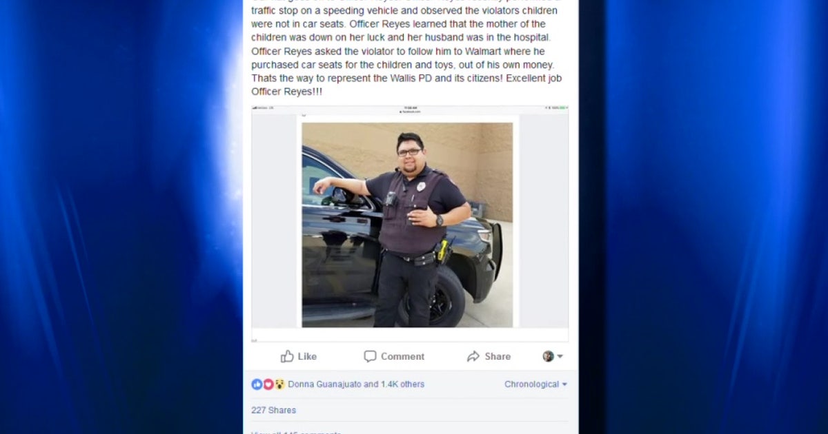Wallis police officer helps mother instead of issuing her citation ...