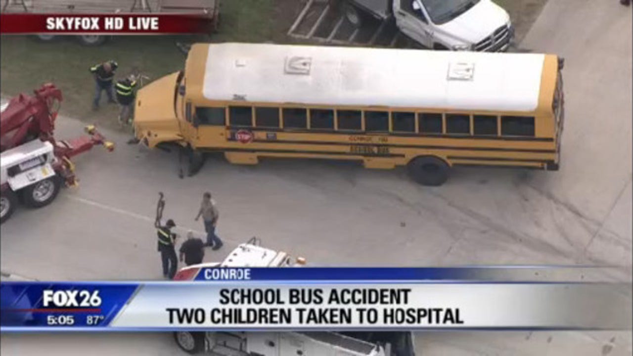 Conroe ISD school bus involoved in accident, 2 transported to hospital ...