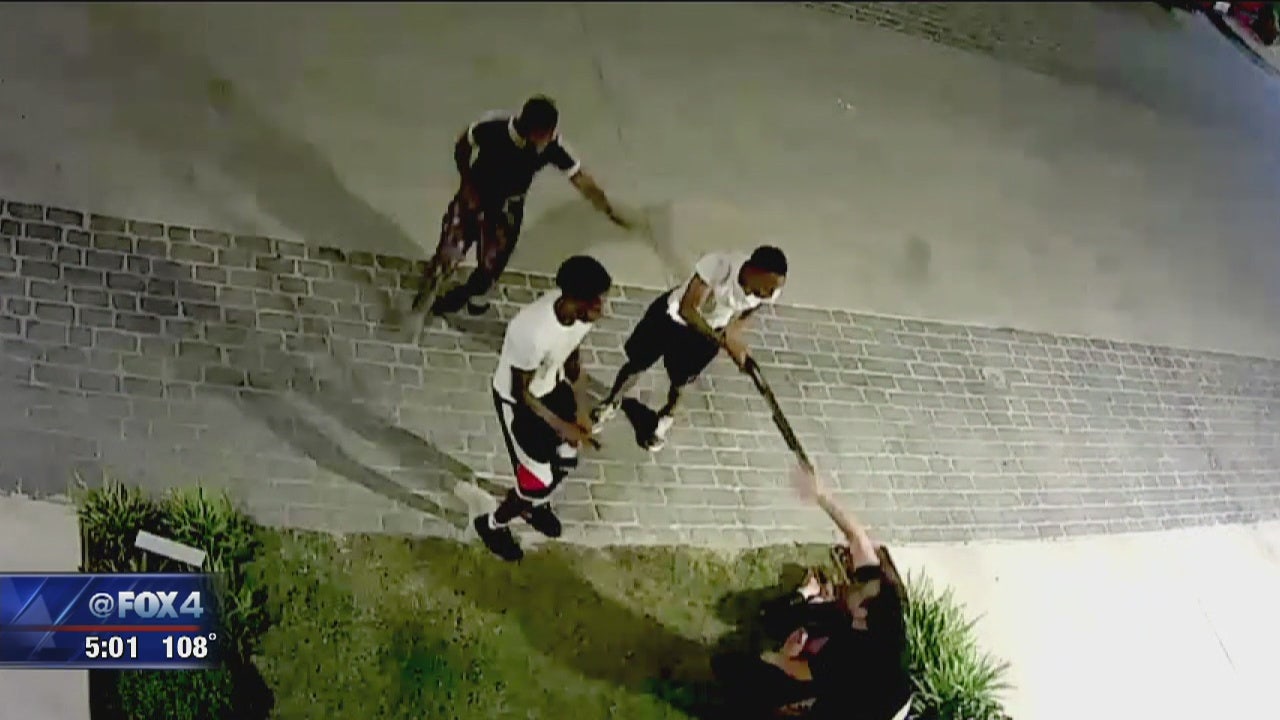 Home surveillance cameras capture Dallas couple being robbed at ...