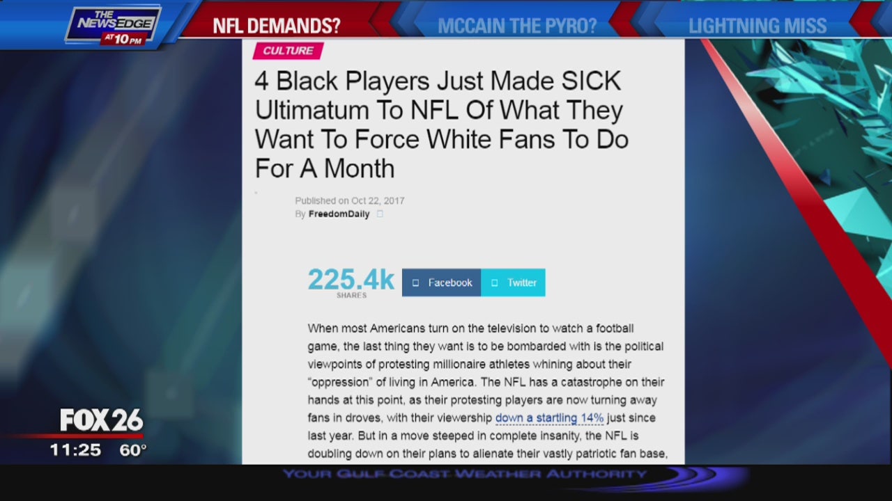 Was that fake? - NFL players demand activism month | FOX 26 Houston