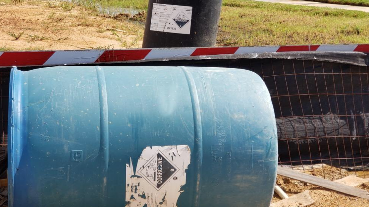 Barrels of sulfuric acid found in northwest Harris County | FOX 26 Houston