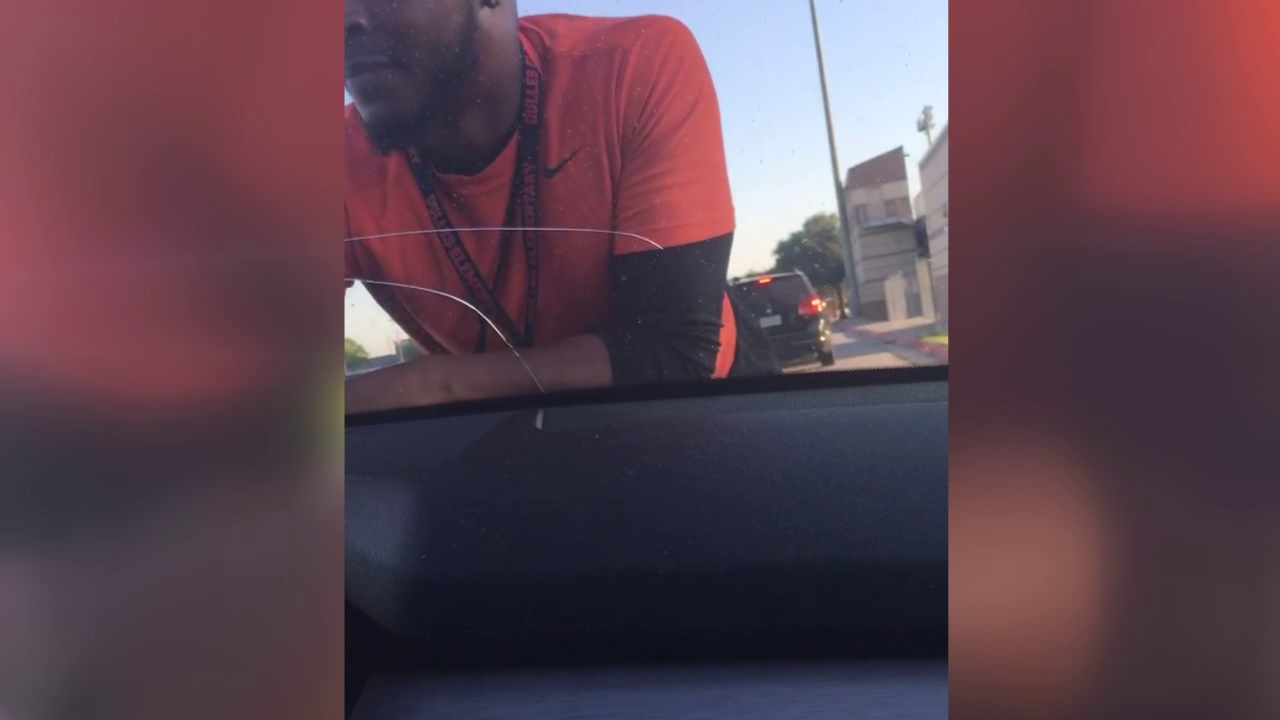 Teacher caught on camera jumping on the hood of a mom's car | FOX 26 ...