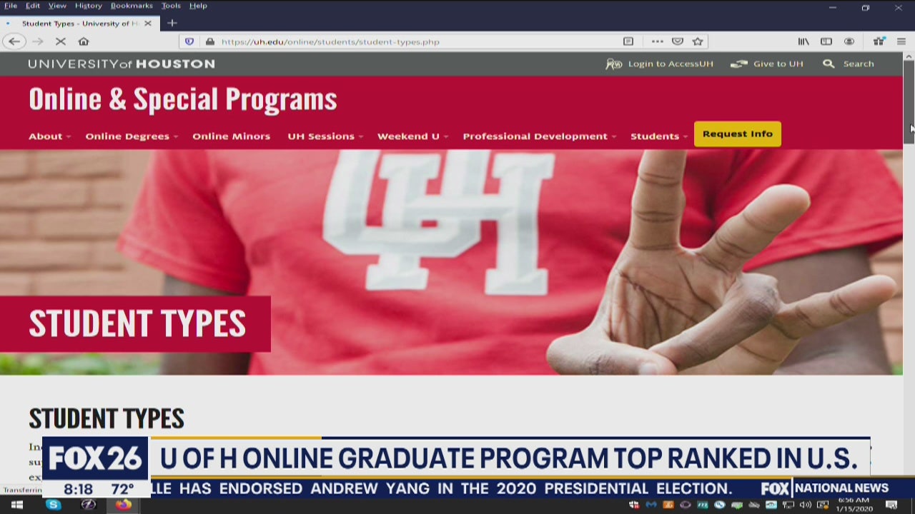 University of Houston's online graduate program is top ranked