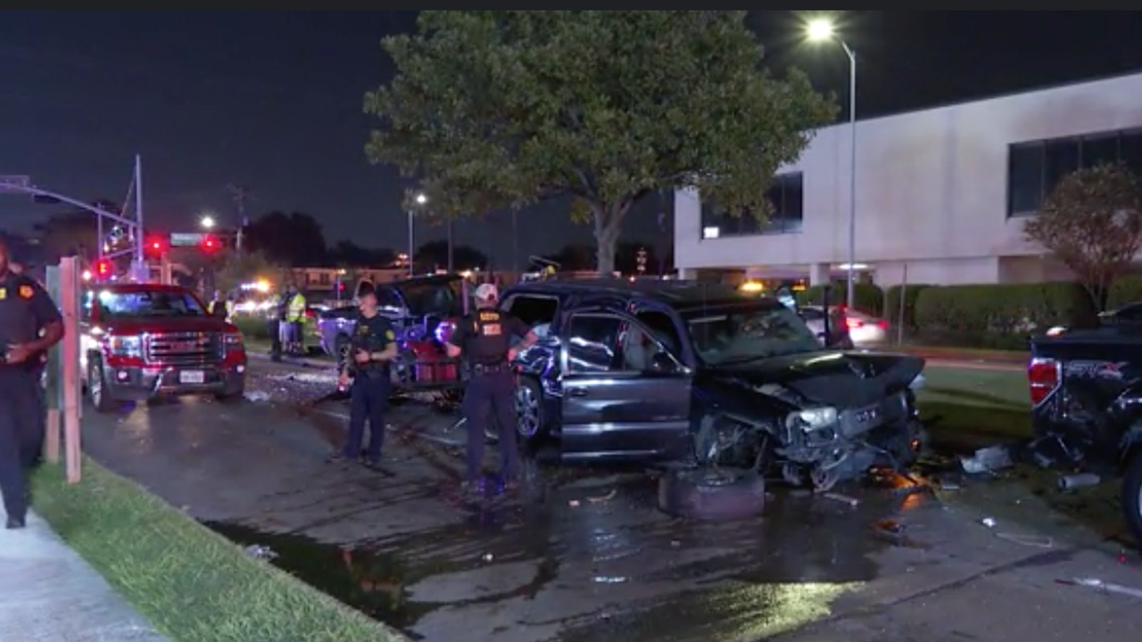 Car Chase Suspect Shoots At Patrol Car Before Crashing Into 6 Vehicles