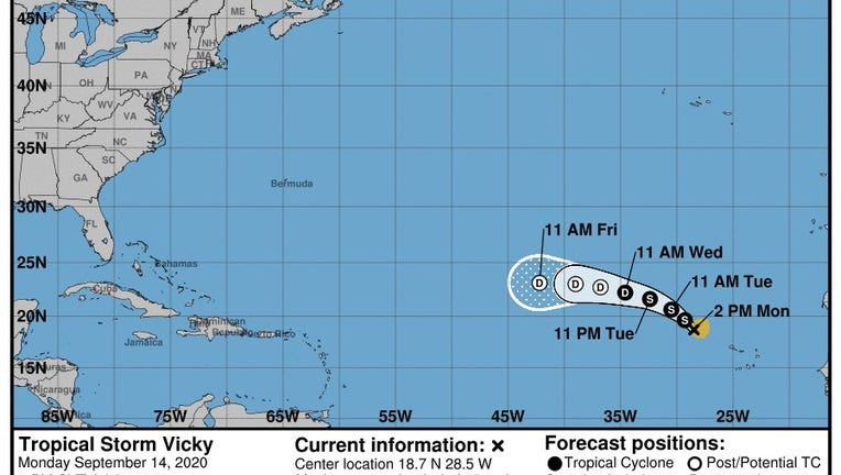 Tropical Storm Vicky forms in the eastern Atlantic Ocean | FOX 26 Houston