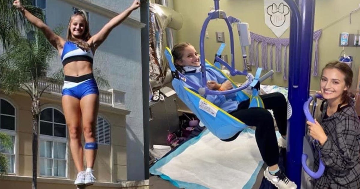 Texas cheerleader breaks neck doing backflip yet spreads cheer from her ...
